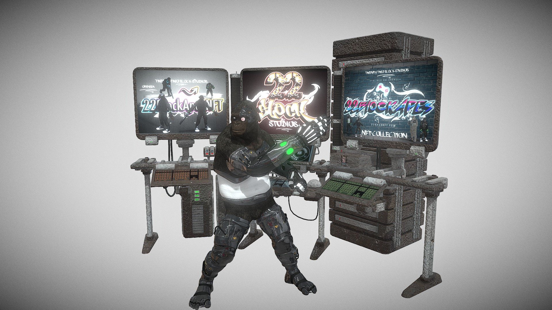 22Block Apes: NFT 3d Figure Promo - Download Free 3D model by 22block ...