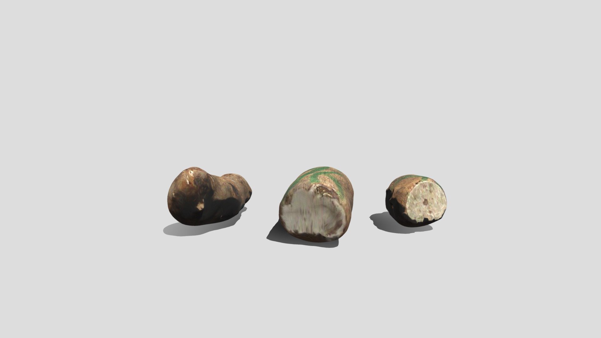 3 pieces of Nigerian Yams - 3D model by gbosaman [6dab19d] - Sketchfab