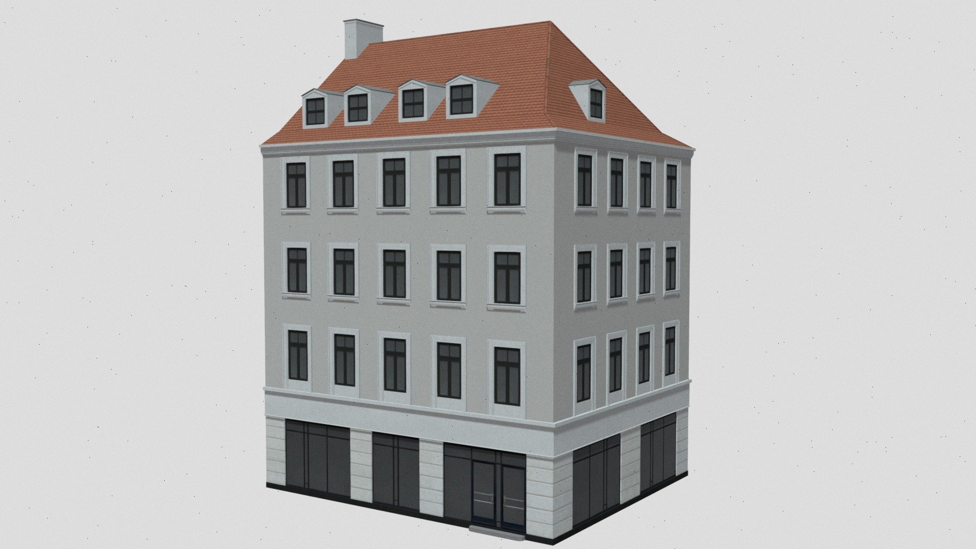European Commercial Building - 3D model by Spal (@spal3D) [6dab2c2 ...