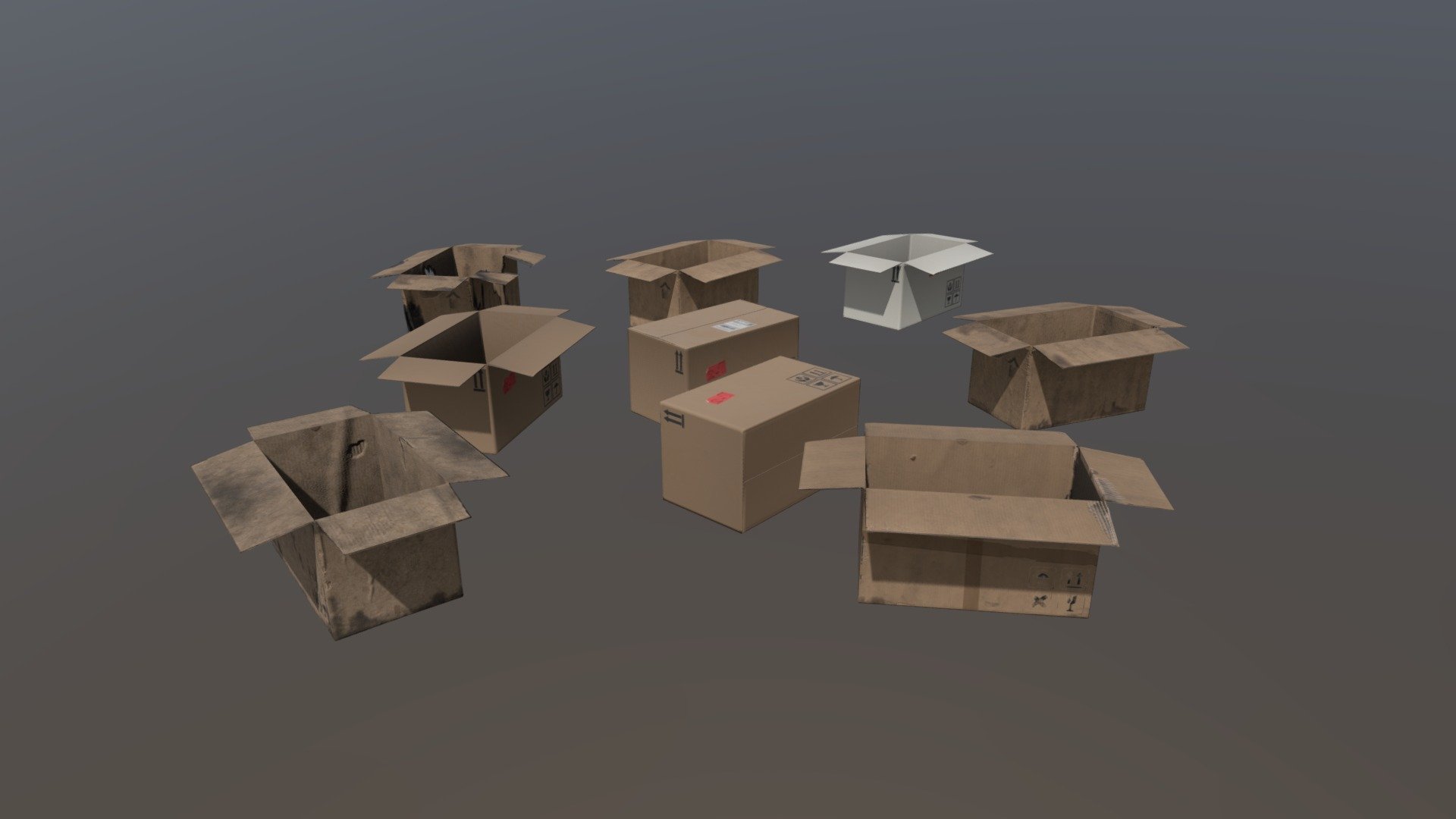 cardboard box 02 - 3D model by 153986216 [6dafe72] - Sketchfab