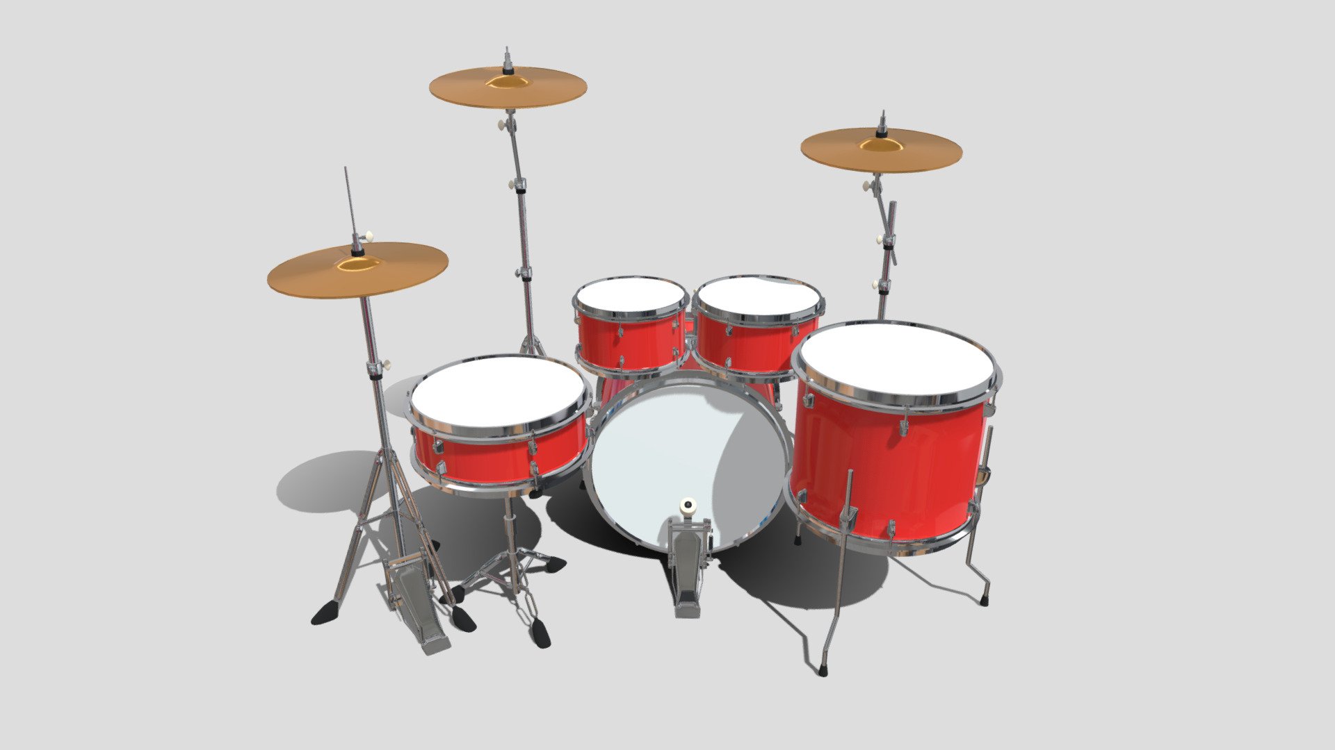 Drum Set - Download Free 3D model by assetfactory [6db187e] - Sketchfab