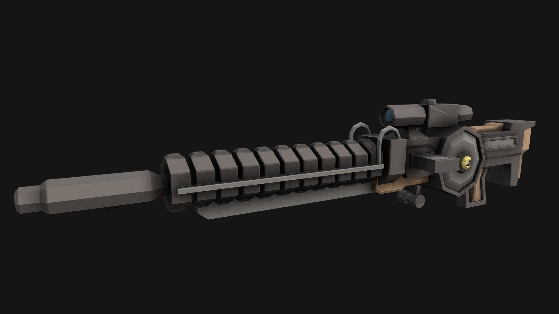 Gauss Rifle (Low Poly) - 3D model by Likonisa (@eDU6tjT5IDwTntq ...