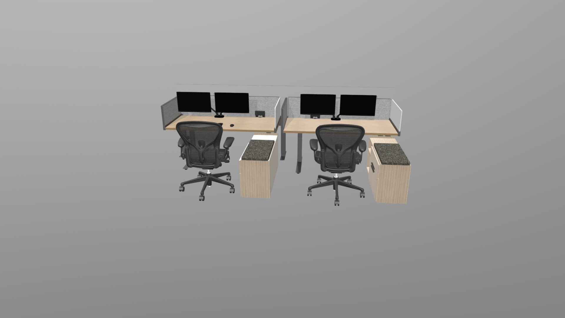 2 Seater Workstation - 3D model by Bharathesh Acharya (@bsaputtur ...
