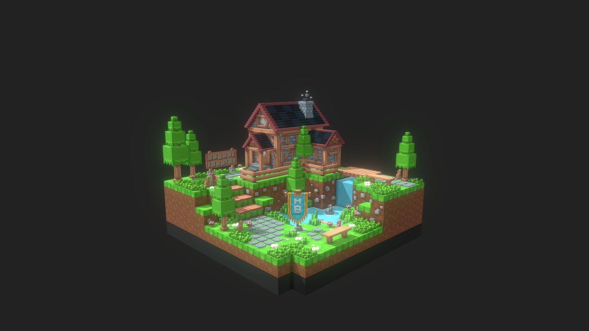 Cozy Landscape - 3D model by Jameson (@JamesonJr) [6db69b5] - Sketchfab