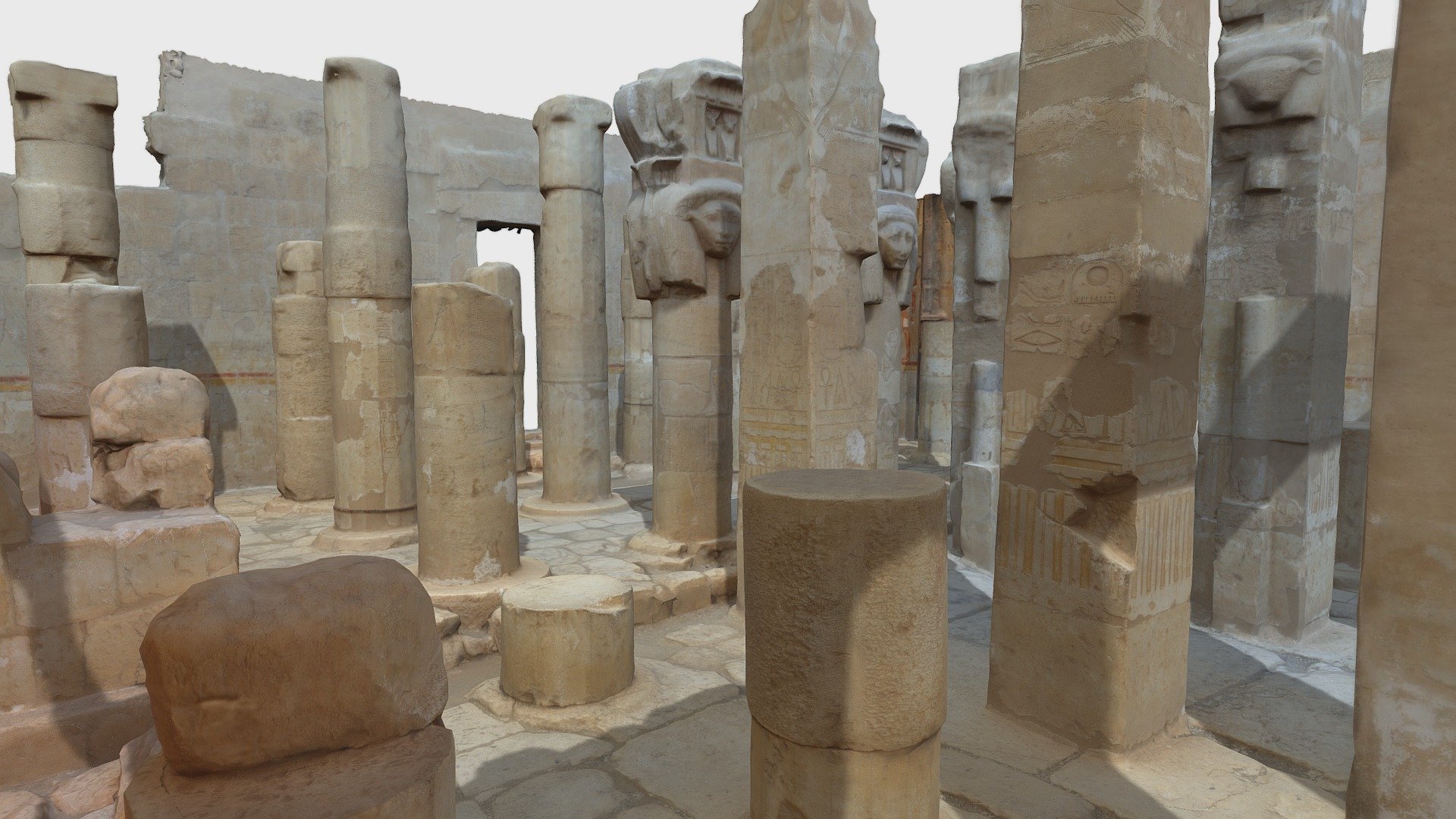 Hypostyle Hall of the Hathor Shrine - 3D model by Mariusz Caban - OZ ...