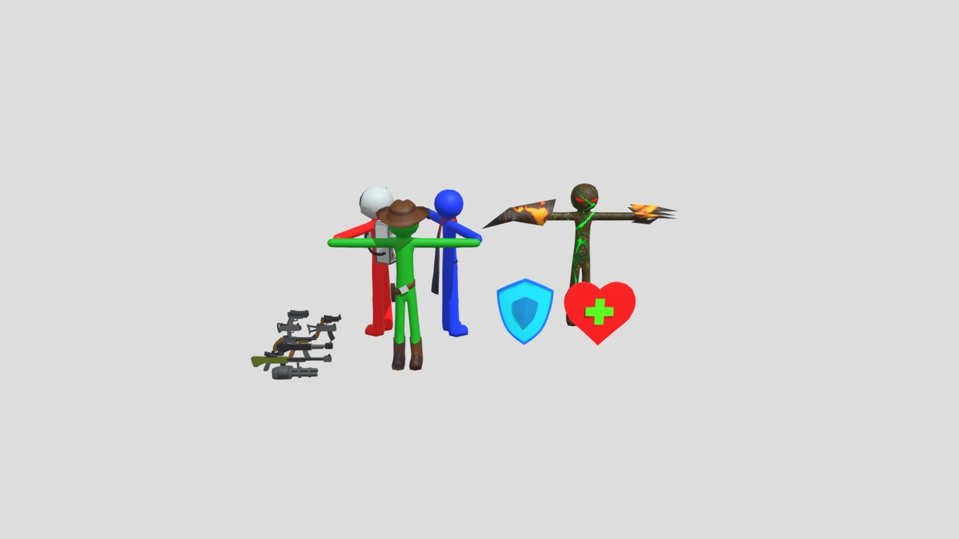 All Gun& Zombie - Download Free 3D model by kitDD [6dbc95c] - Sketchfab