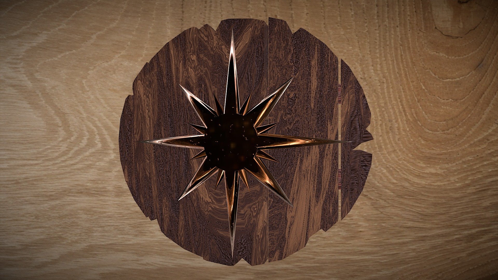 Ancient Wooden Sun Shield - Download Free 3D model by martiangold ...