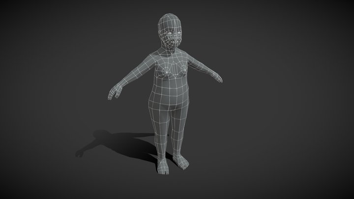 Fat-human-body-base-mesh 3D models - Sketchfab