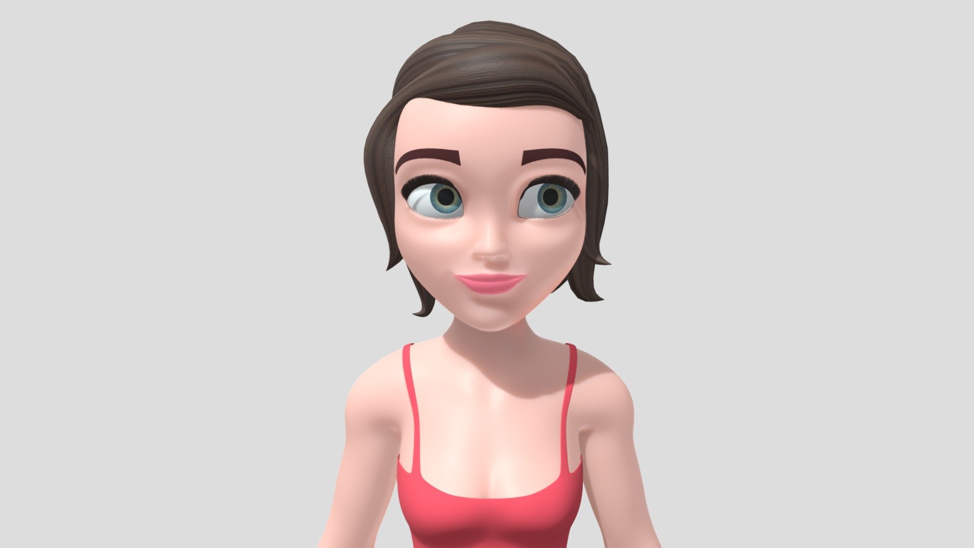 Cartoon cute girl - Download Free 3D model by Piotr Pisiak (@piopis ...