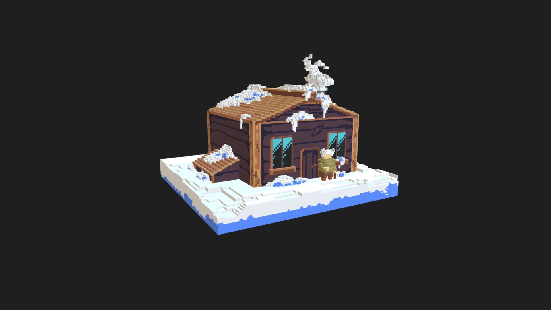 Snowy House - 3D model by Kaikina [6dc2253] - Sketchfab