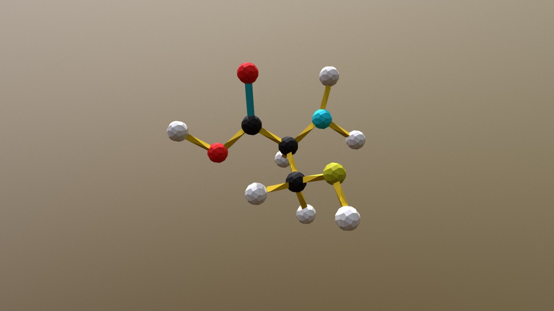 14 13 2 C3H7N1O2S1 Cysteine - 3D model by Zometool [6dc72b8] - Sketchfab