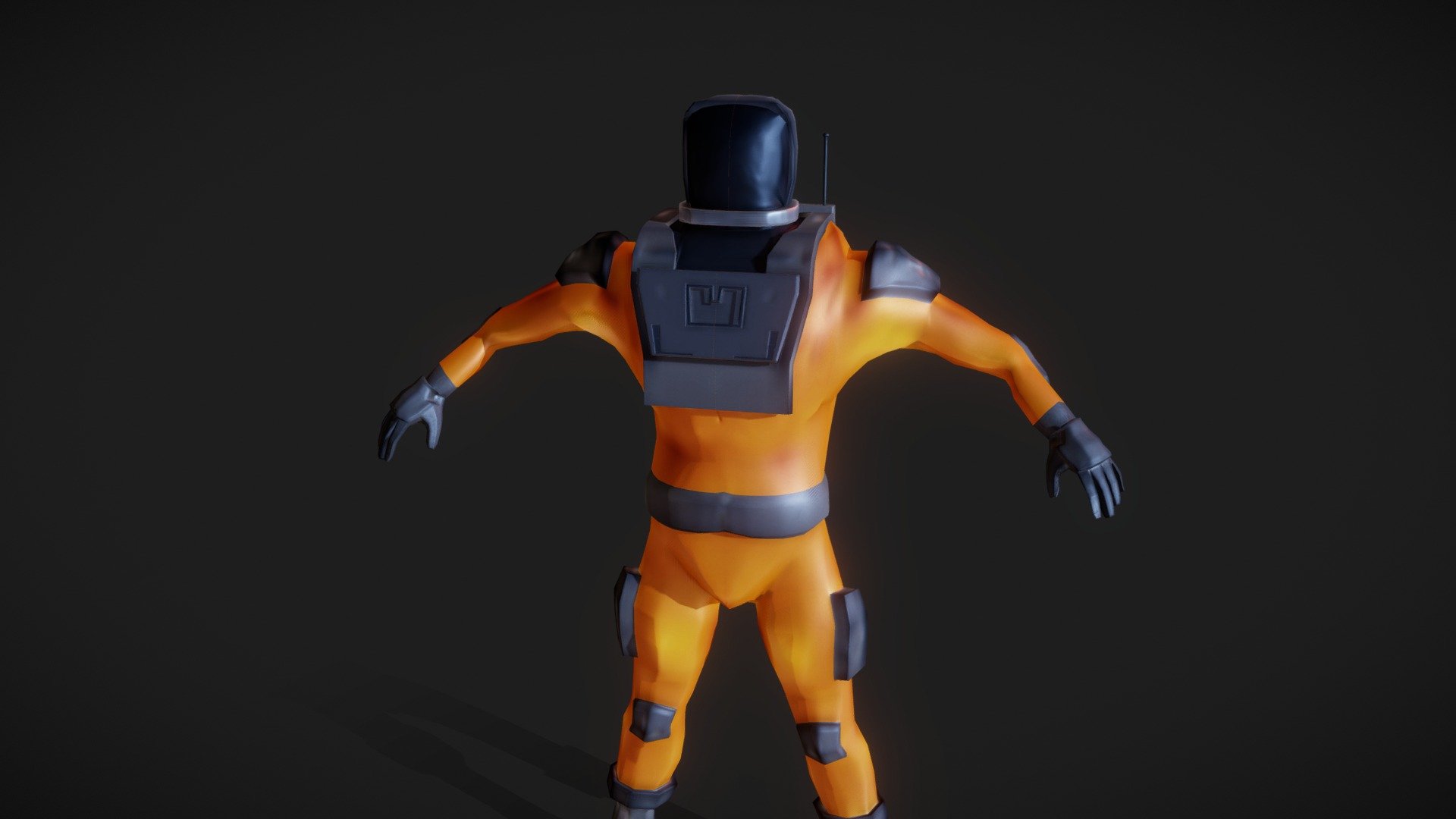 Game Character - Orange Astronaut - Download Free 3D model by Seanheg ...