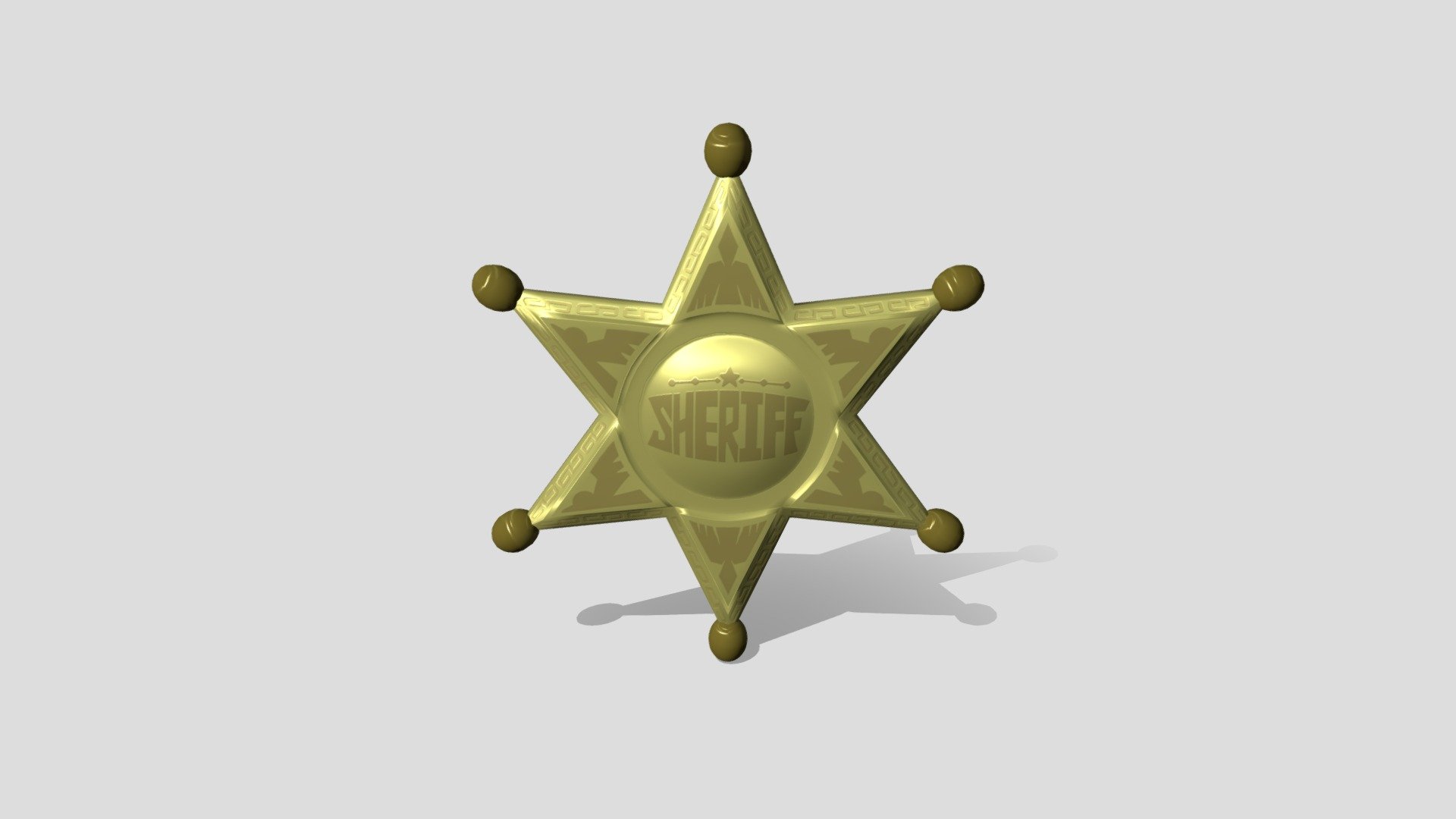 Sheriff Badge Prop - 3D model by jacobalexander [6dce10c] - Sketchfab