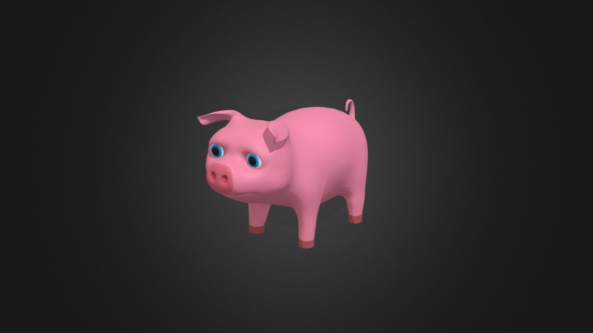 Asset - Cartoons - Animal - Pink Pig Rigged - Buy Royalty Free 3D model ...
