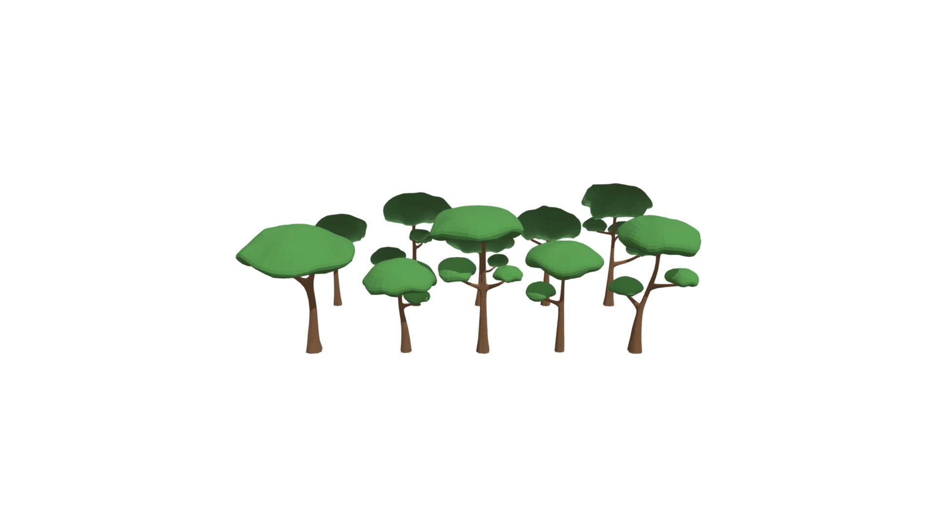 Mid Poly Trees V.1 - With Textures - Download Free 3D model by CircuitZ ...