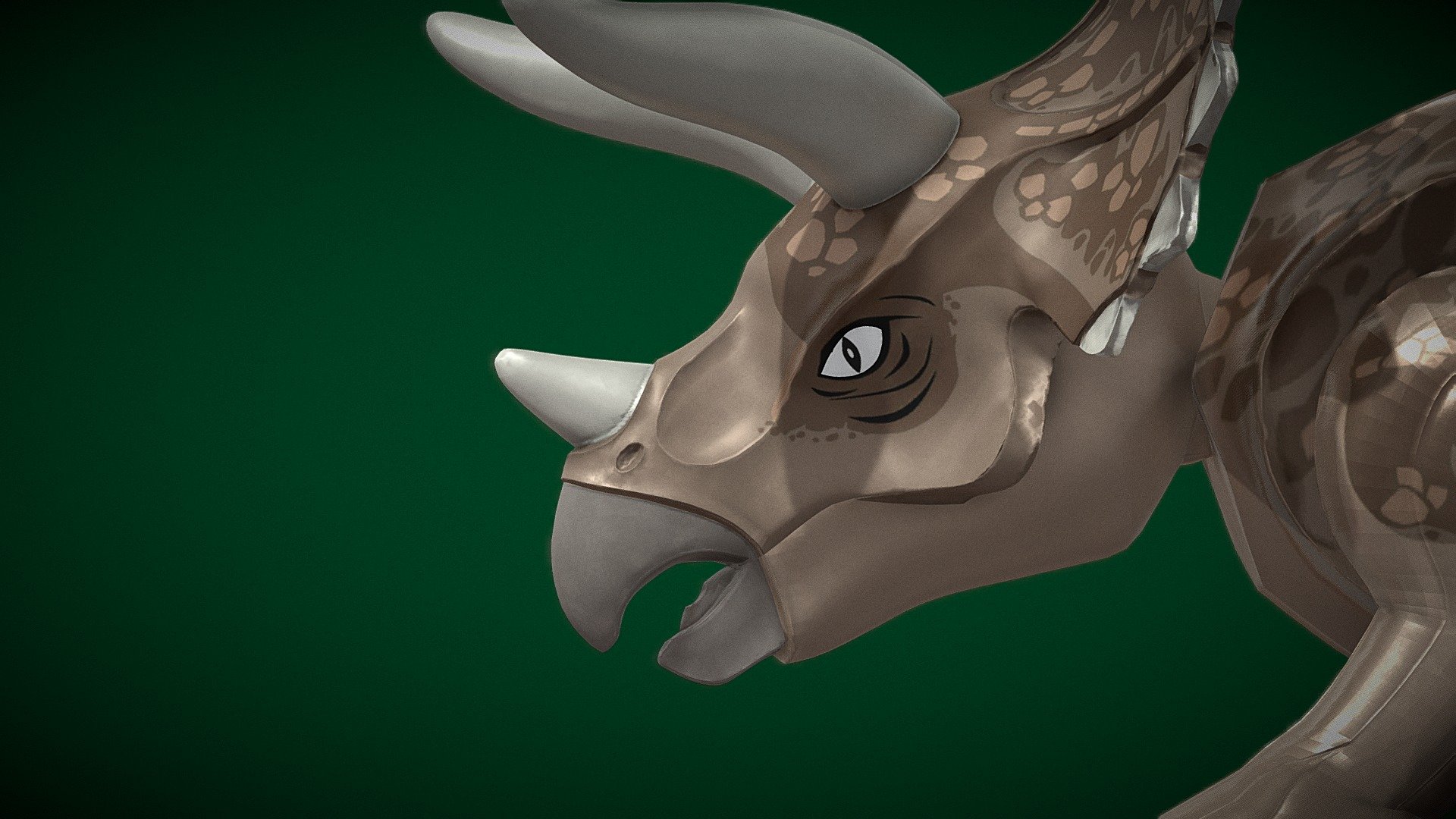 (RIGGED) Triceratops (LEGO - Download Free 3D model by shamus ...