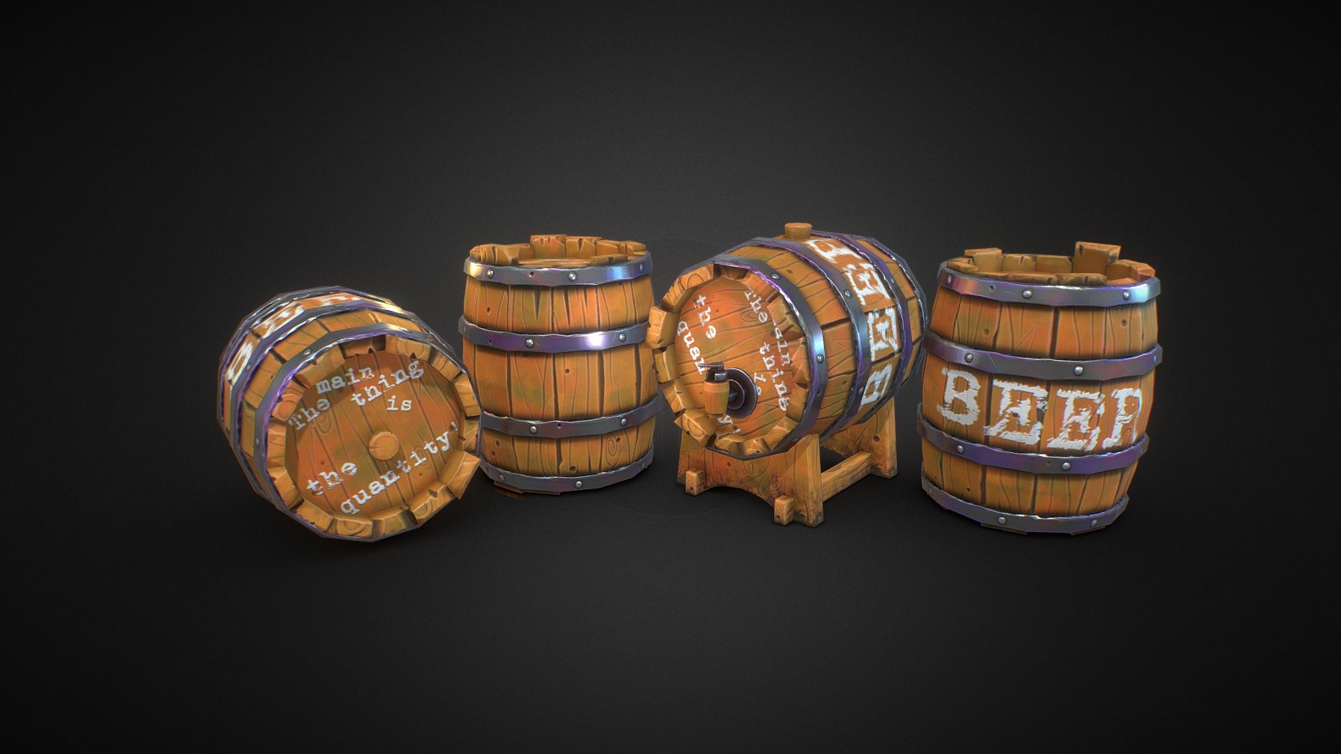 Stylized Barrel - 3D model by Alexaha322 [6dd51fb] - Sketchfab