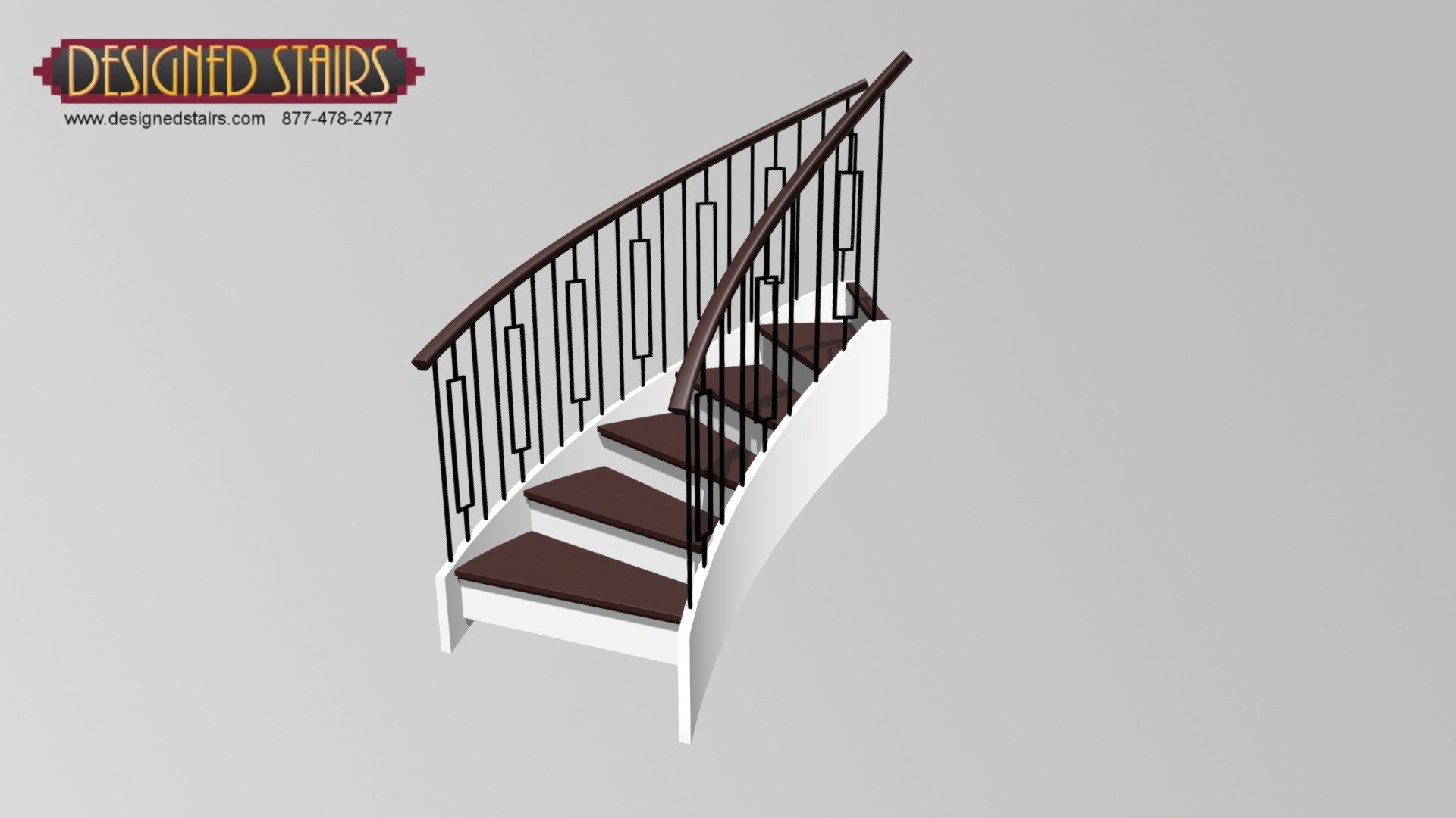 Sample curved stair 12-4-19 - 3D model by designedstairs [6dd6bc5 ...