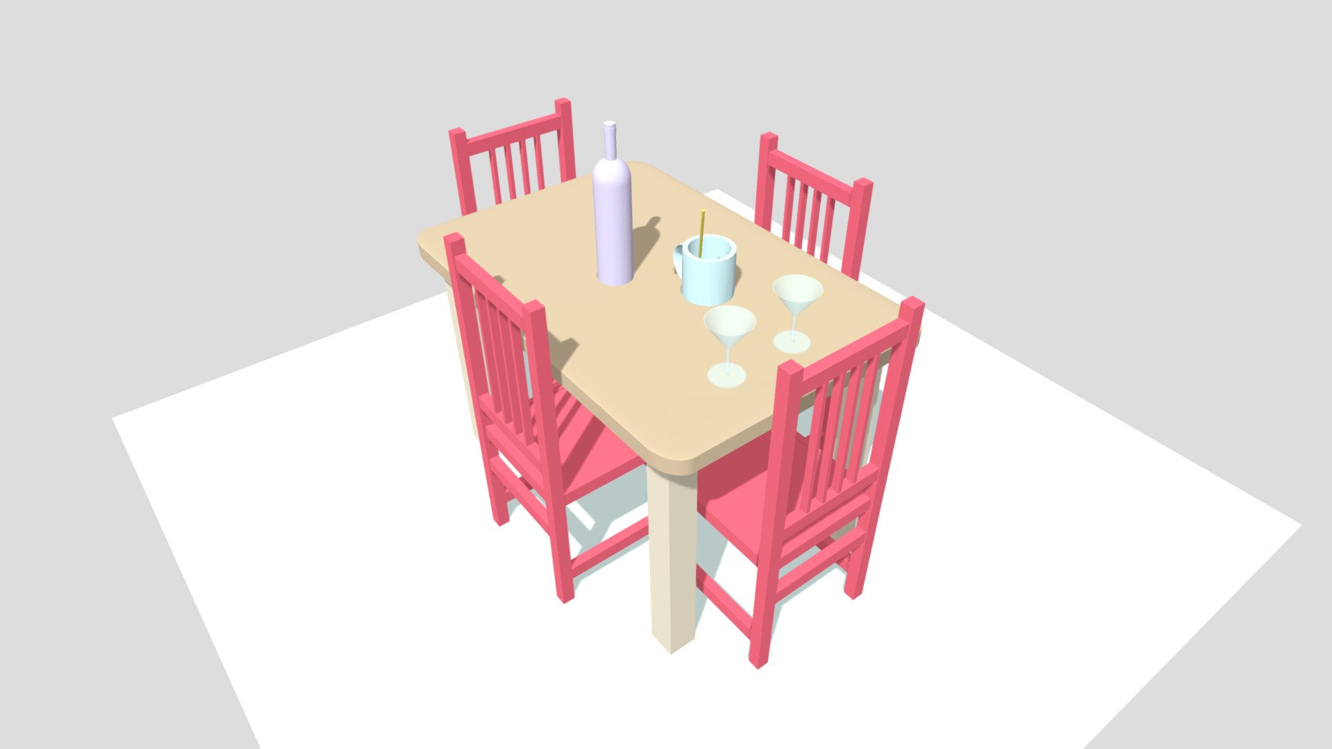 Tavolo sedie party - 3D model by GiancaSketchfab [6dd740d] - Sketchfab