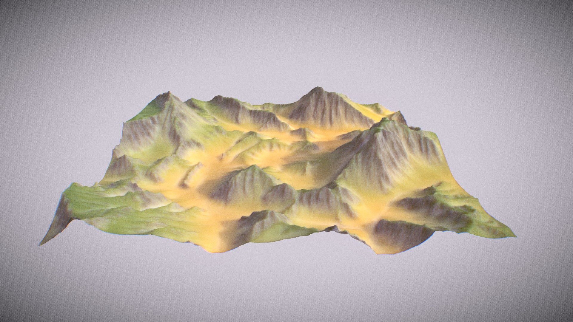 World Machine Landscape 01 - Mountain Valley - Download Free 3D model ...