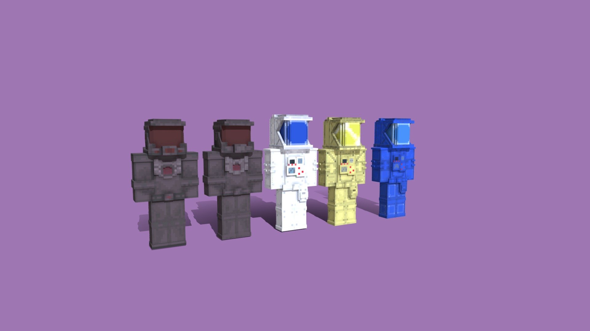 [Minecraft] Space suits - 3D model by Lussuria [6ddb6de] - Sketchfab