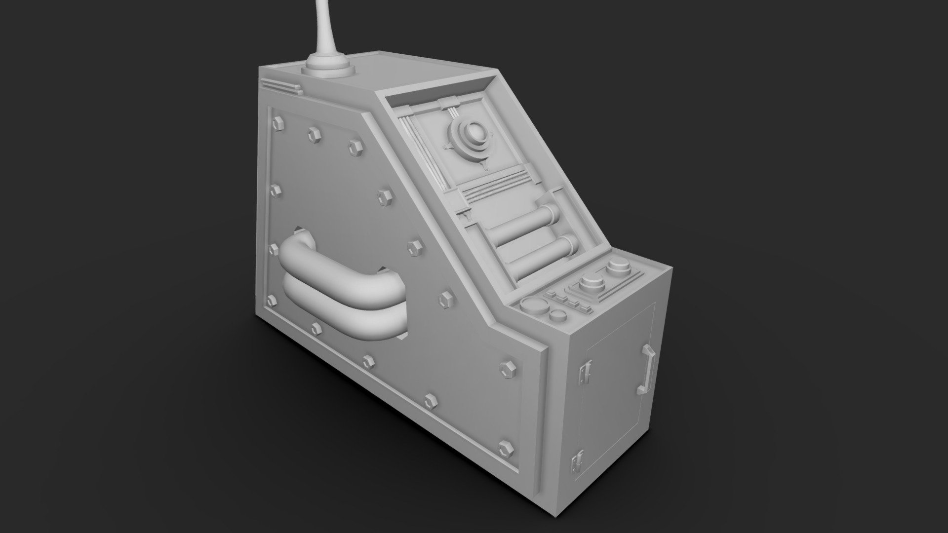[Free] SciFi - Generator / Machine untextured - Download Free 3D model ...