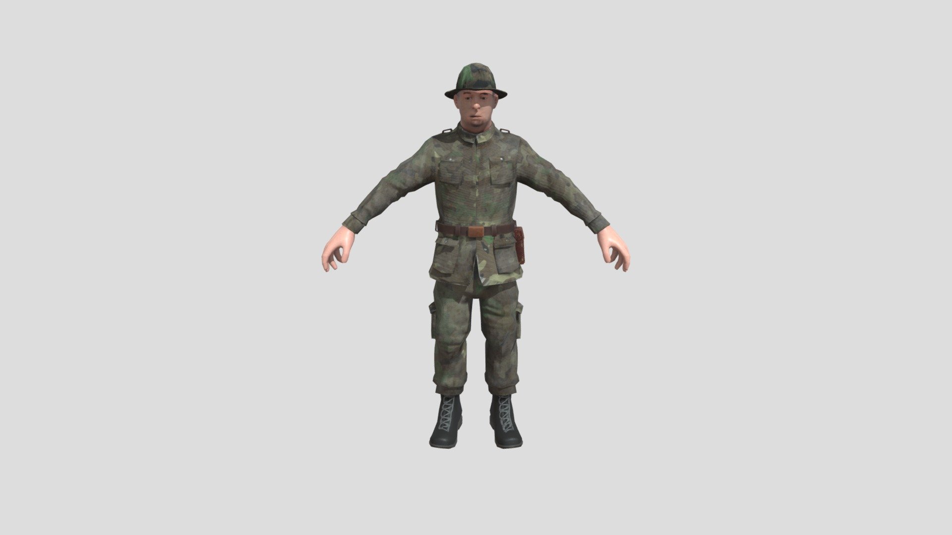 Solider Guy (student exercise) - 3D model by dshaynie [6dddf49] - Sketchfab