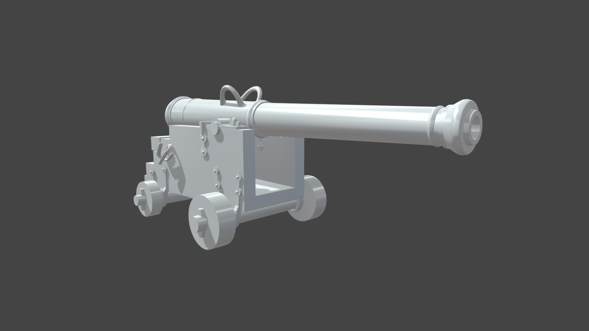 High Poly Cannon - 3D model by Samwise (@wafflenut) [6de1029] - Sketchfab
