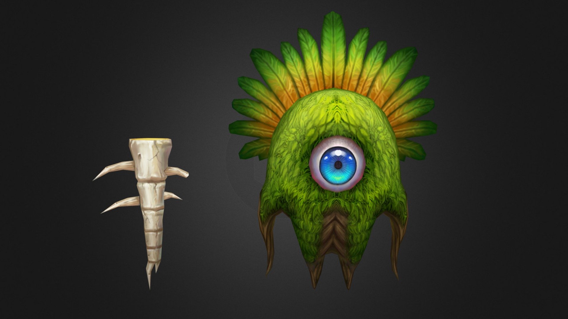 one eye plant-head skeleton back - 3D model by lydiaqx [6de3fd8 ...
