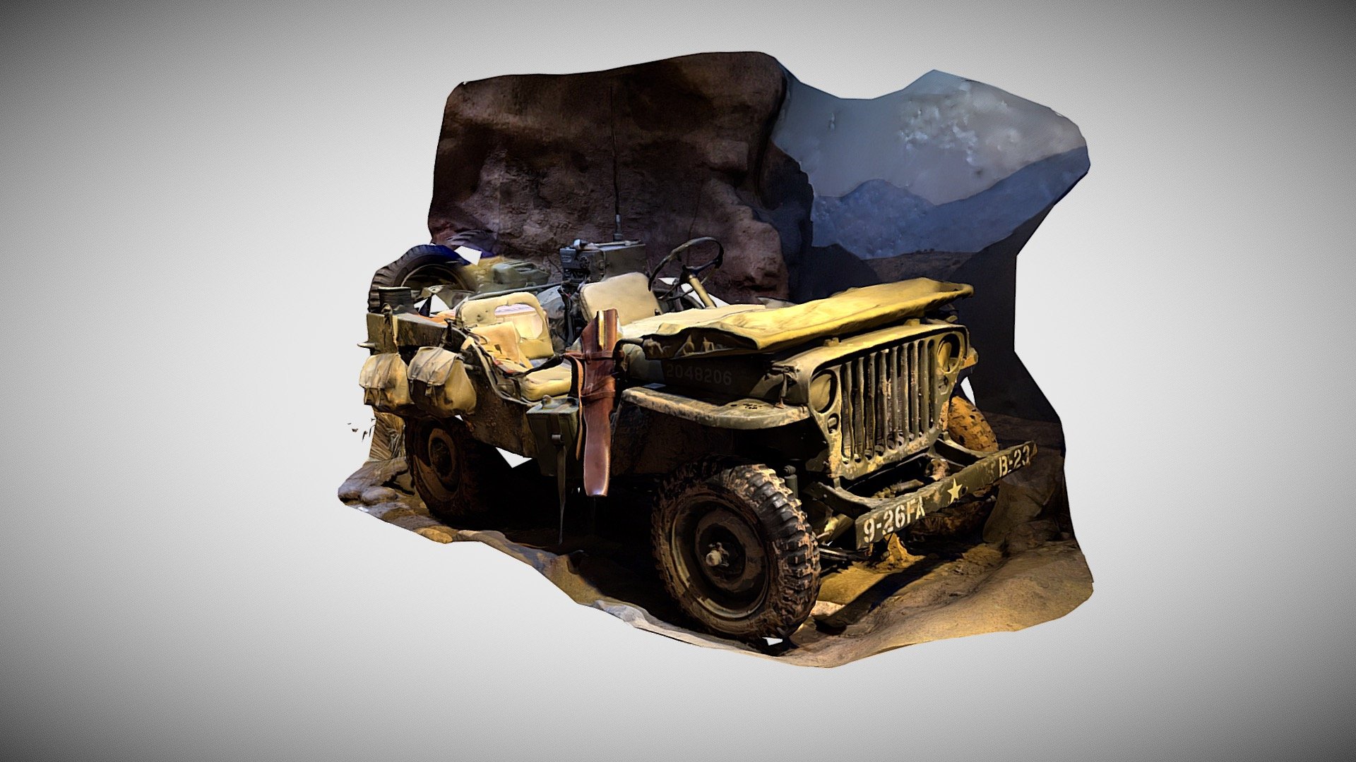 WWII museum display jeep - Download Free 3D model by netflugur [6de4f7a ...