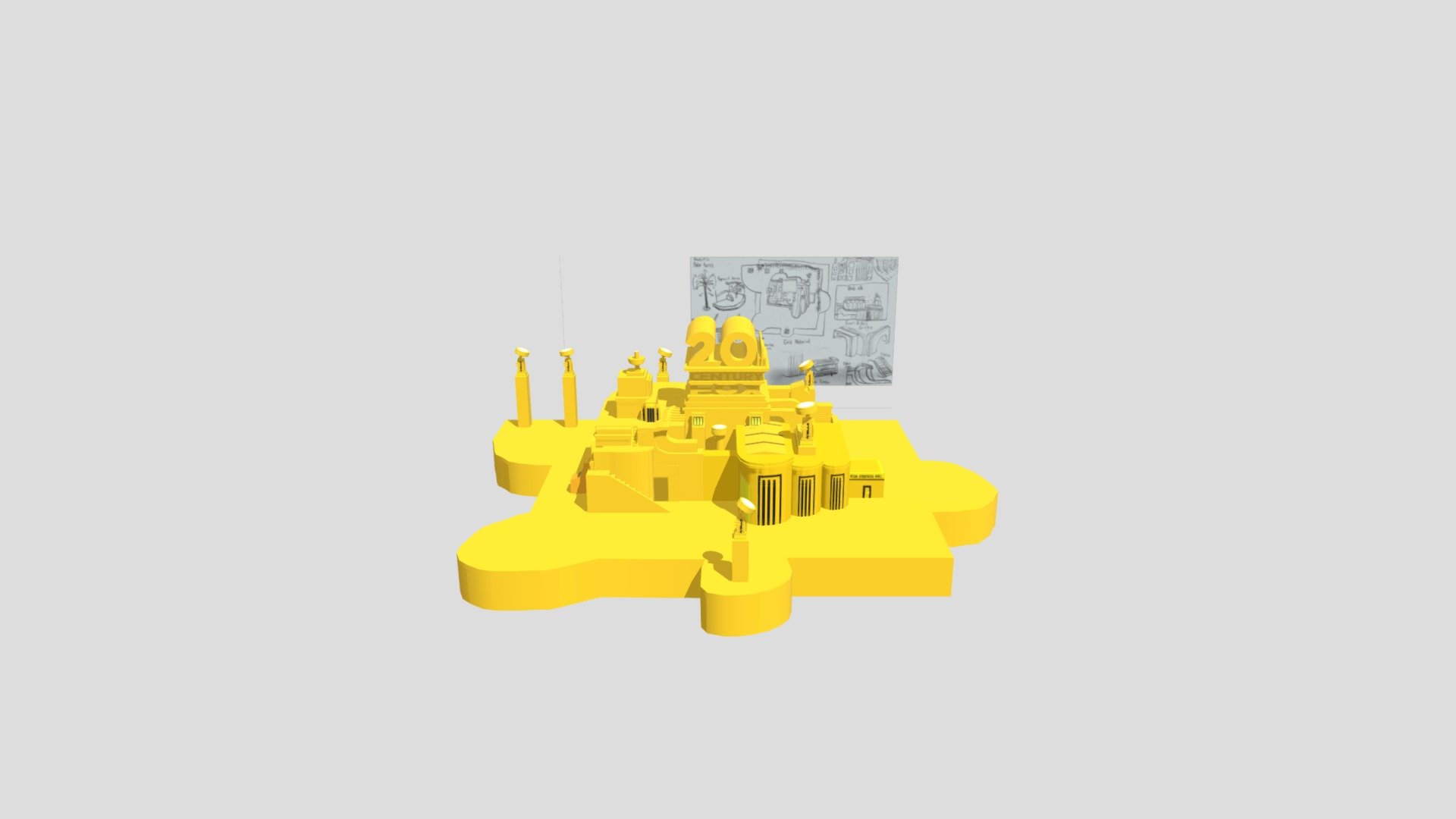 20th Century Fox Map_obj - 3D model by alijay786 [6de8683] - Sketchfab