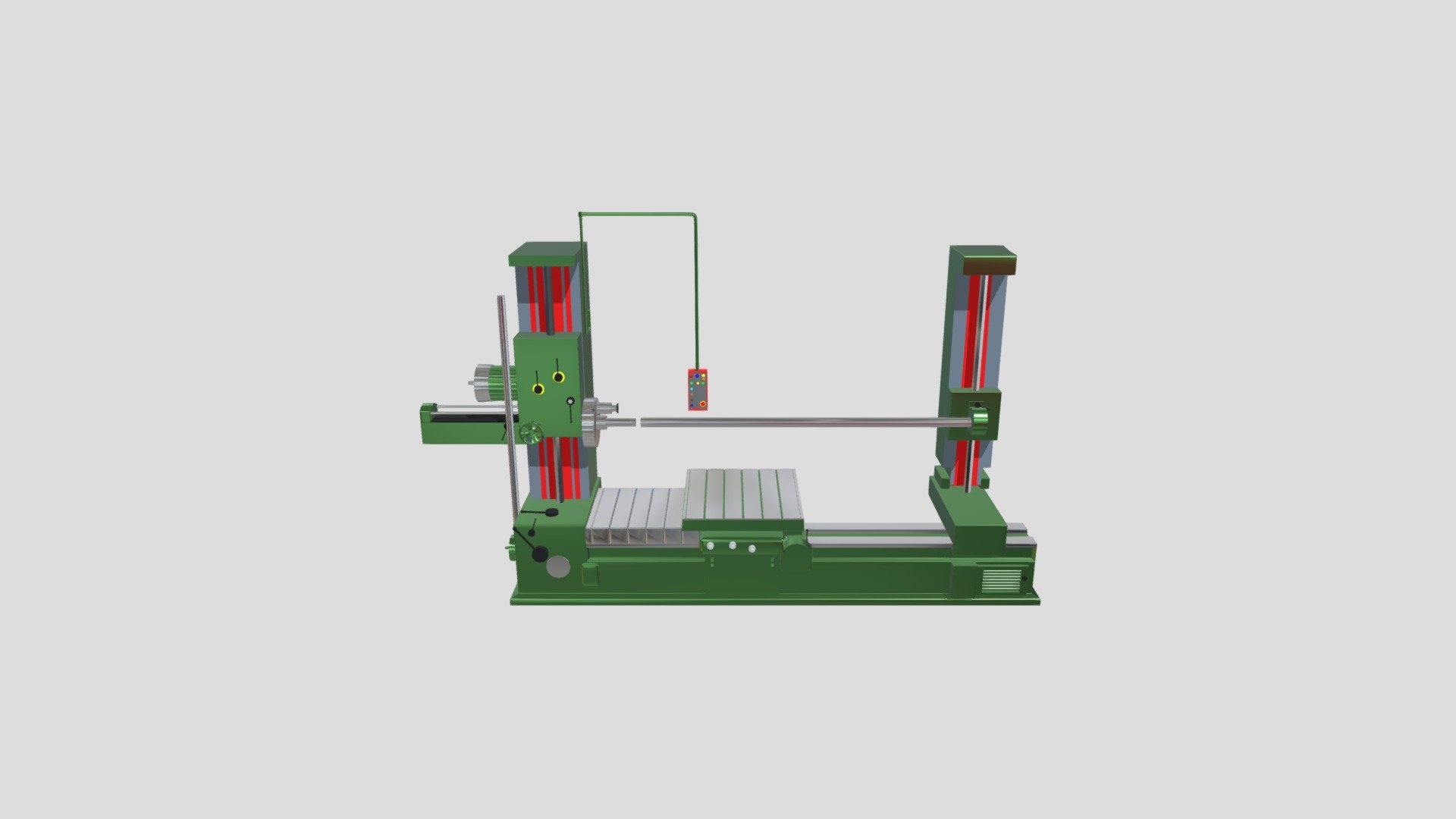 horizontal boring machine - 3D model by Eslates [6de9da6] - Sketchfab