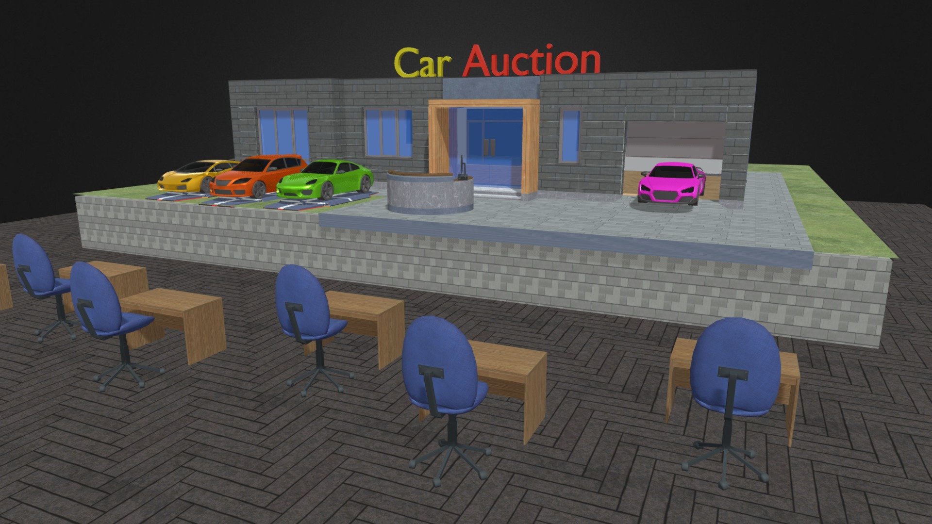 Car Auction Area - 3D model by zaidi40621 (@xaidi40621) [6dec8a8 ...