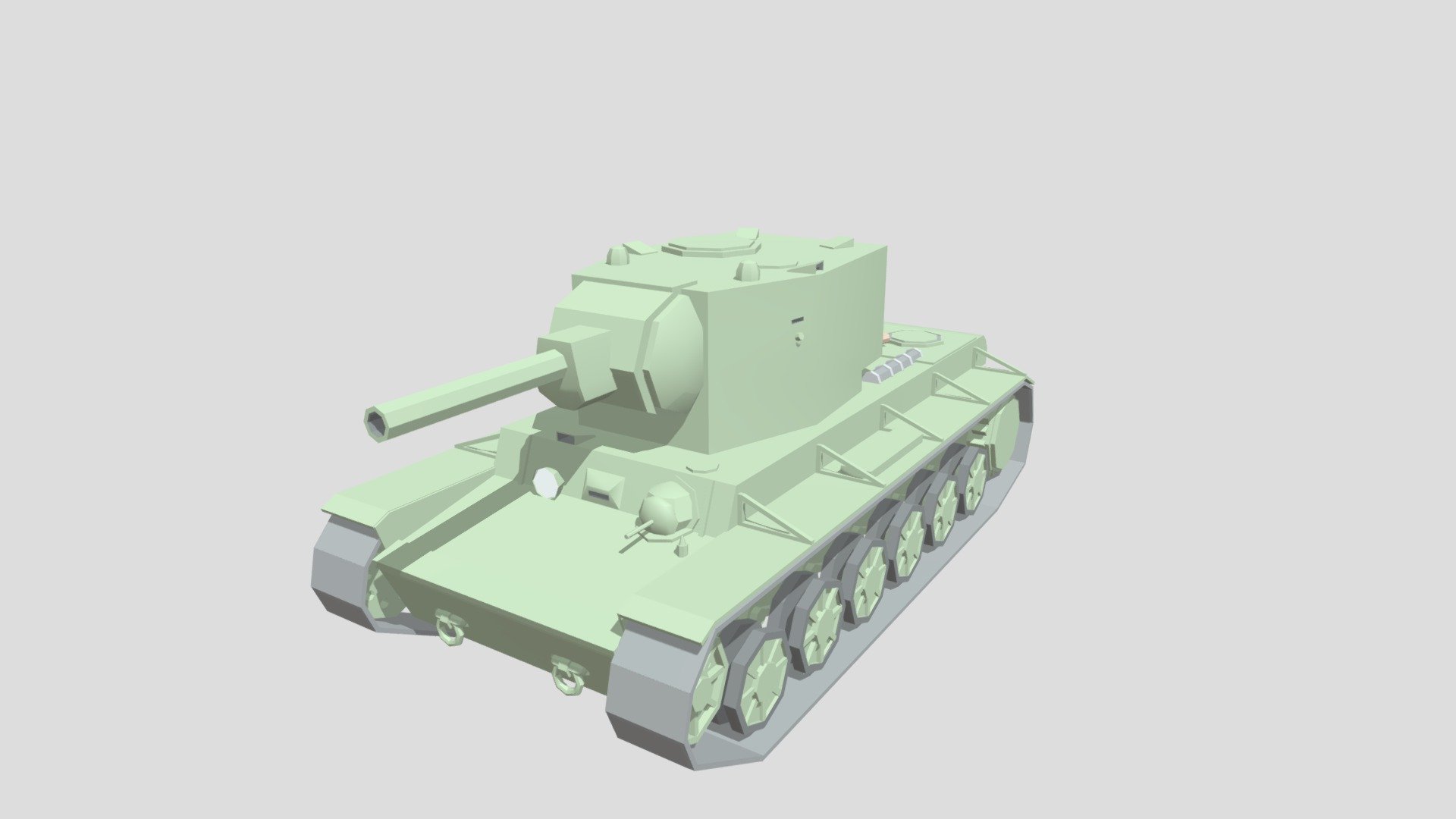 Low-poly KV-2 Soviet Tank - Download Free 3D model by vladrompus ...