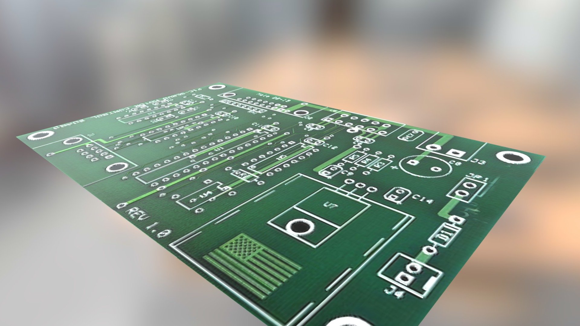 Printed Circuit Board - 3D model by Interactive 3D Data ...