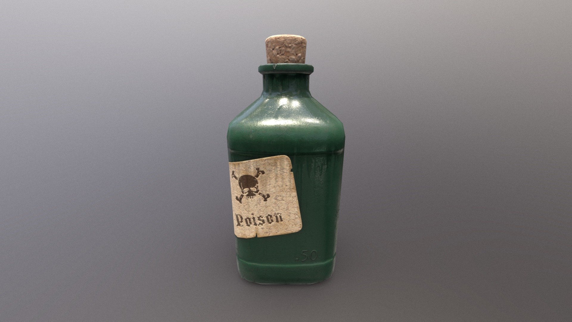 Small bottle with stopper - Download Free 3D model by VladIG_CG ...