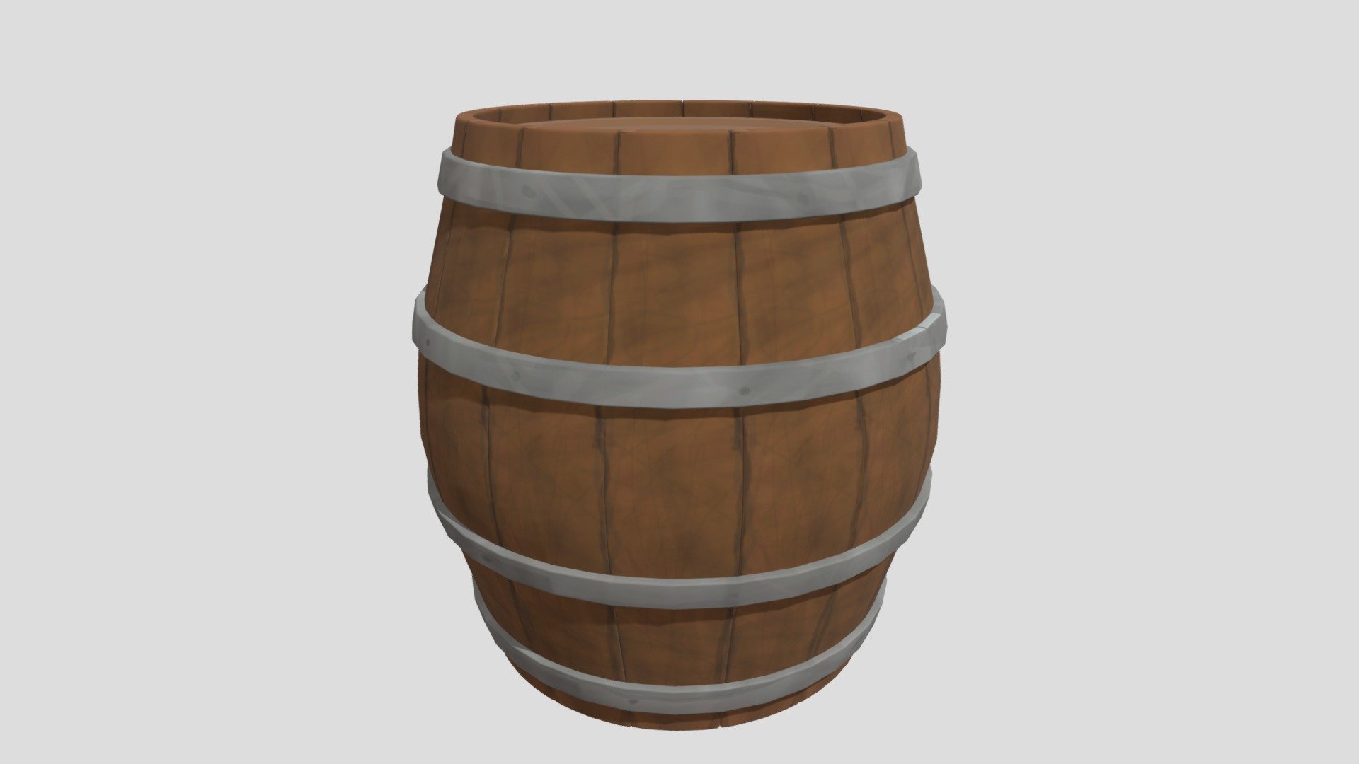 Realistic Wooden Barrel 3D Model - Download Free 3D model by Codelucks ...