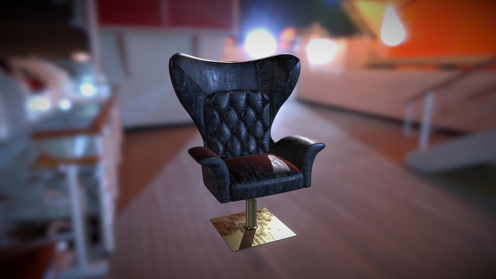Worn Leather Chair - 3D model by alexwise1 [6df6aca] - Sketchfab