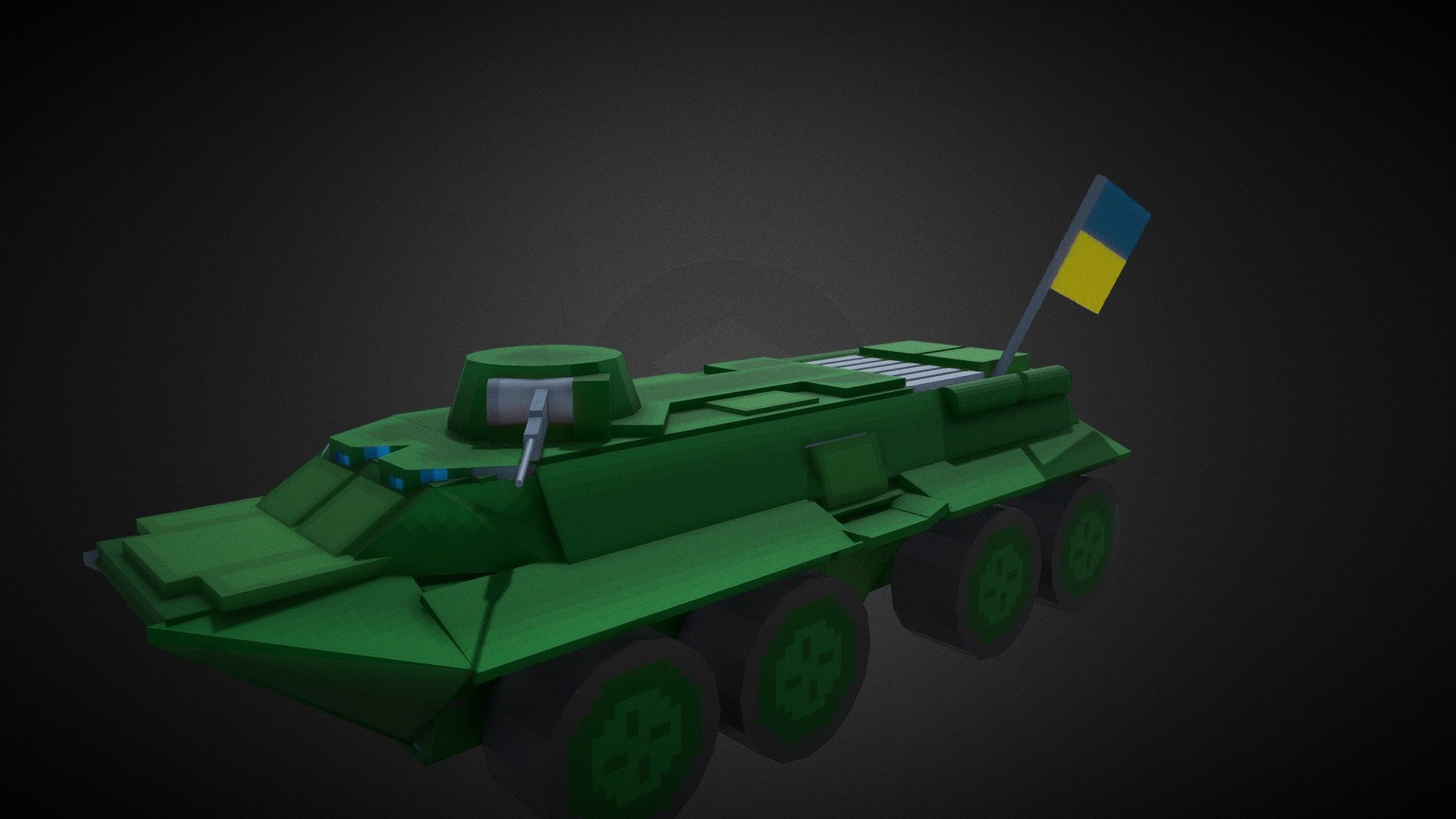 BTR-80 Ukraine (Blockbench) - 3D model by OGavz [6df8fd3] - Sketchfab