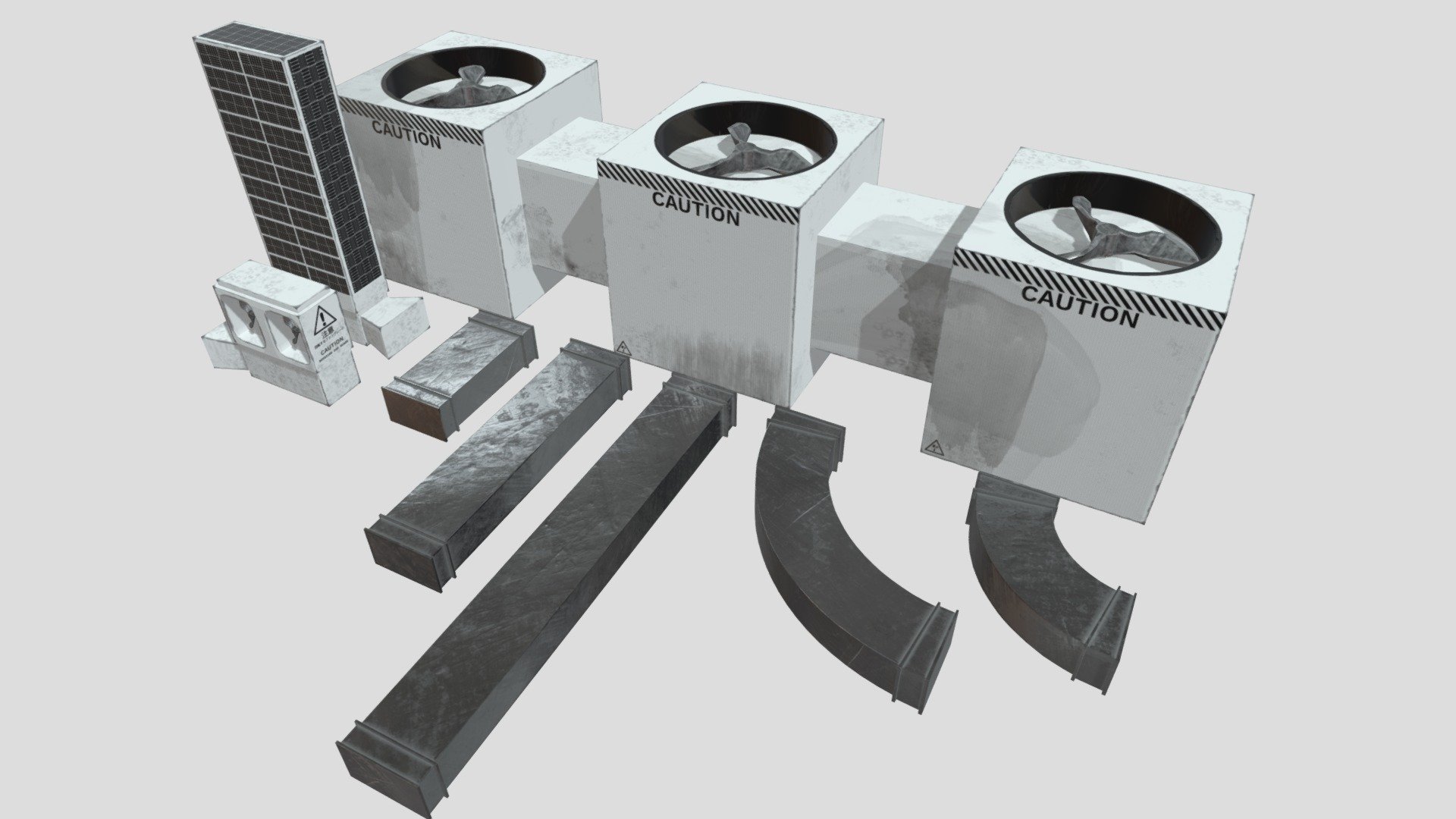 Rooftop Ventilations, Air Conditioning Units - Download Free 3D model by Oskar3D_ [6dfa32e ...