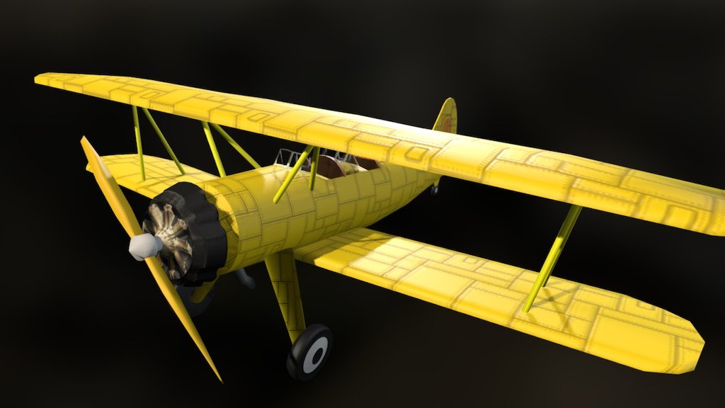 Biplano Amarelo - 3D model by seleghin [6dfaa23] - Sketchfab