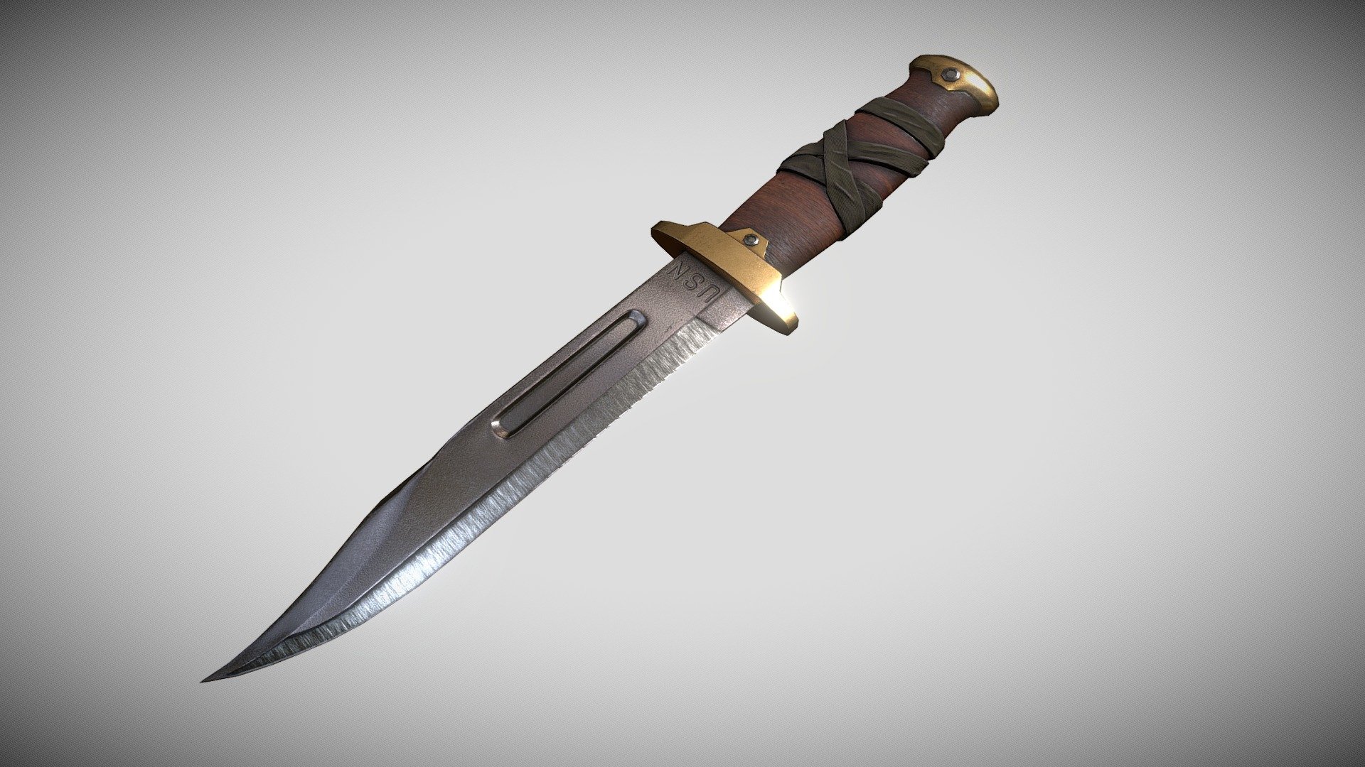 Combat Knife - 3D model by Nicolas Gutierrez (@NicolasGutierrez ...