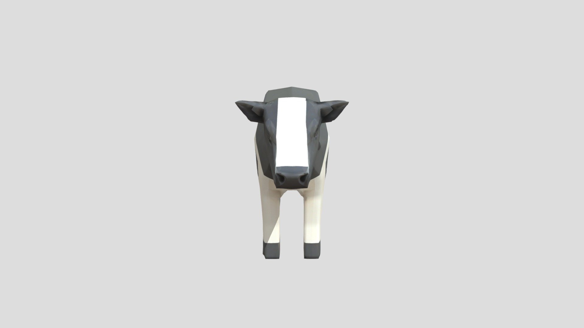 LOW POLY SIMPLE BLCK AND WHITE COW - Download Free 3D model by alle6 ...