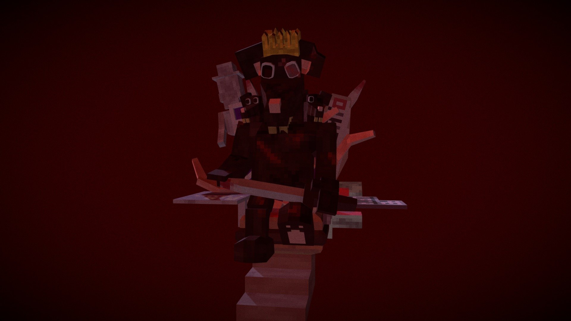 Rat King Atop His Throne - Download Free 3D model by Captain-Squid ...