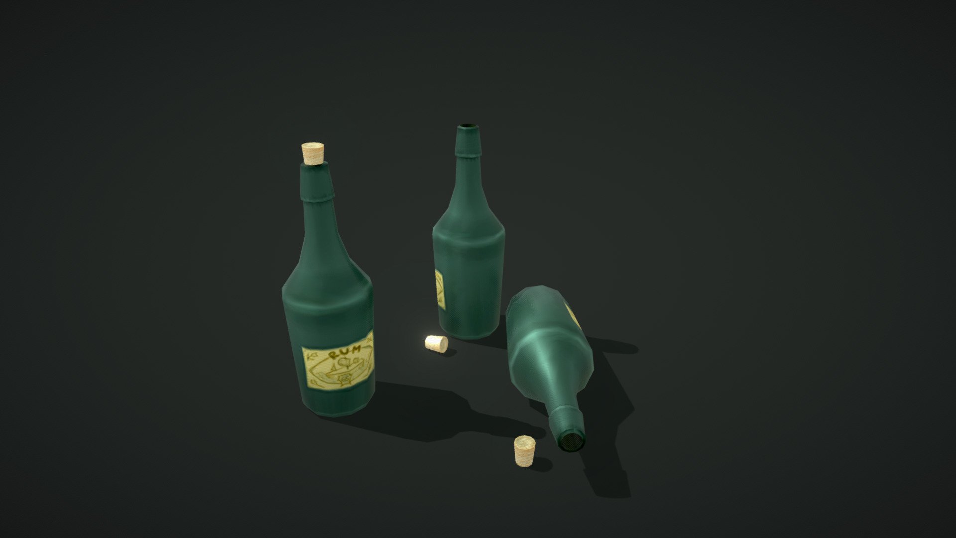 Bottle composition - 3D model by Solear [6e0083b] - Sketchfab