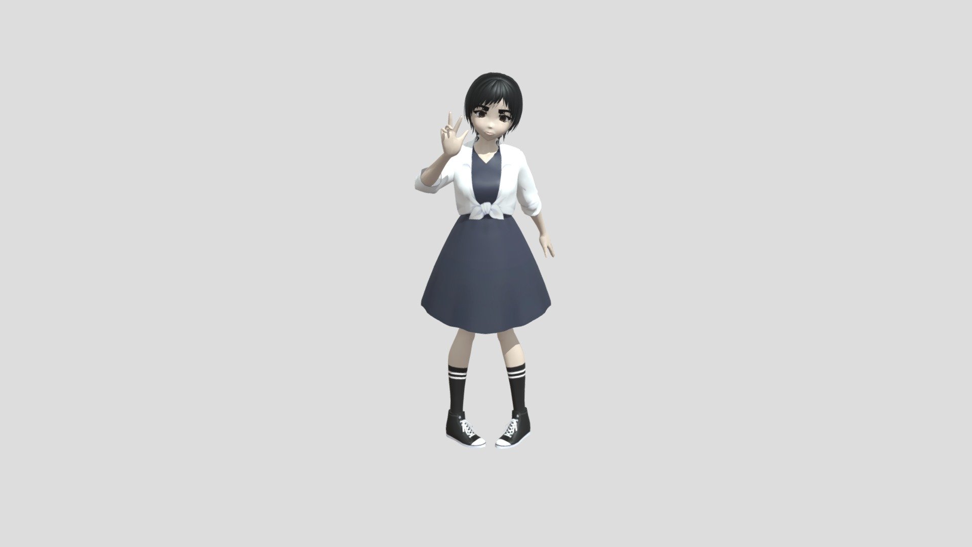 Anime Tyan - 3D model by kamuro666 [6e00d34] - Sketchfab