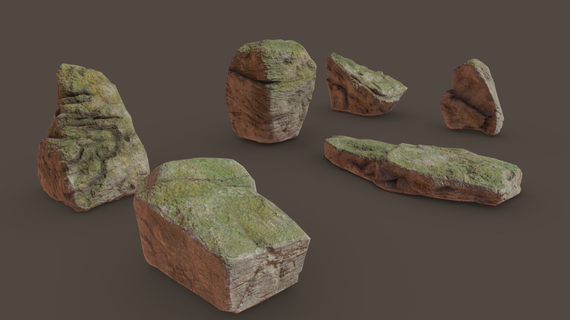 (FREE) Realistic Rocks - Asset LowPoly - Download Free 3D model by Domenico Bianco - Pizza&Games ...