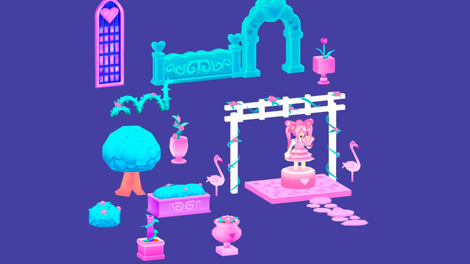 Sweetheart's Castle Garden - 3D model by Veiinstone [6e04445] - Sketchfab