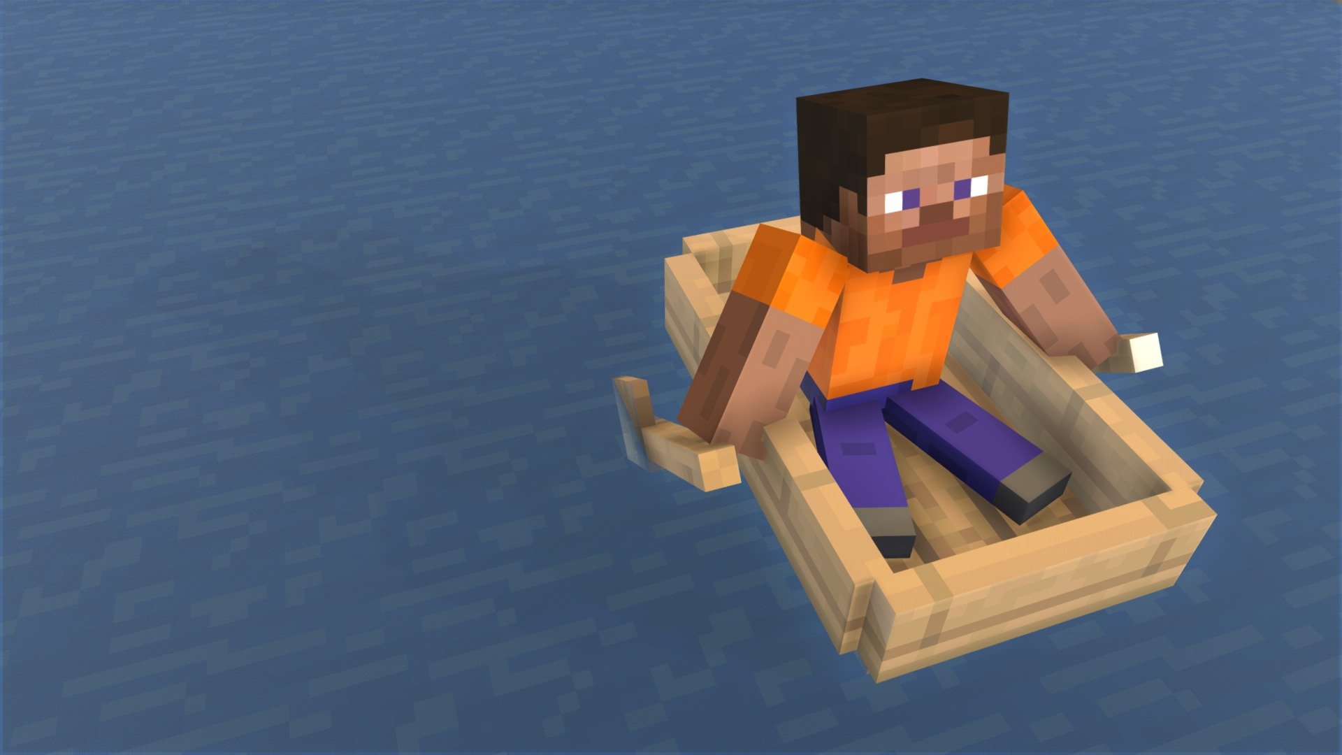 Steve In A Boat - Download Free 3D model by Caleb (@Cleb_3D) [6e047f8 ...