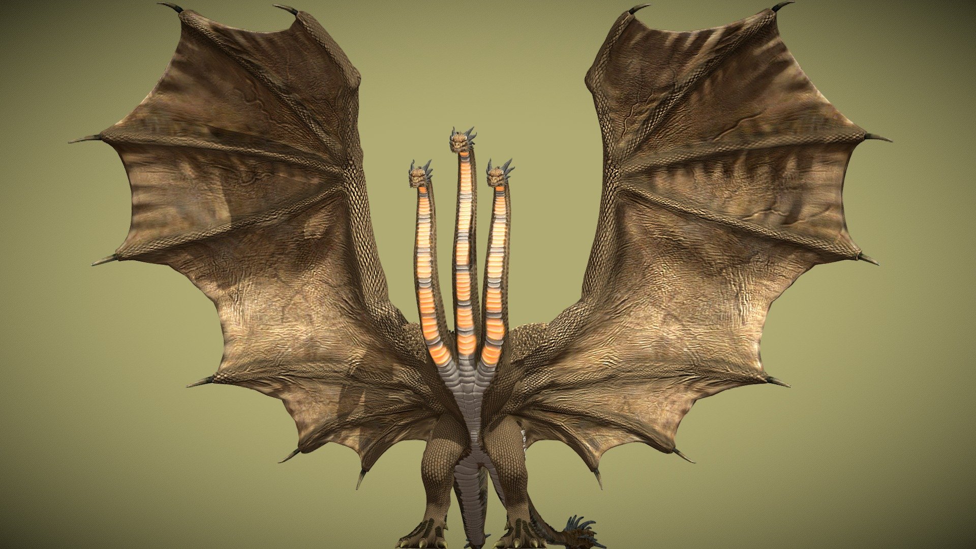 King Ghidorah V2 - Download Free 3D model by AllThingsSaurus [6e0951e ...